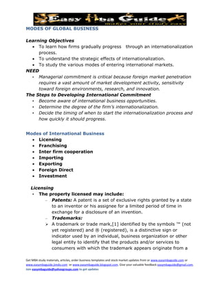 International Business Environment | DOC