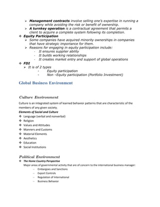International Business Environment | DOC