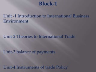 International business environment | PPTX