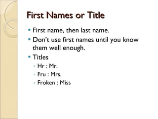 International Business Etiquette | PPT