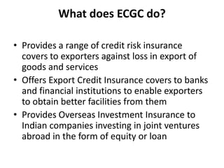 International business – exim, ecgc | PPTX