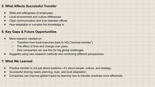 paper analysis Three Decades of Practice Transfer in Multinational ...