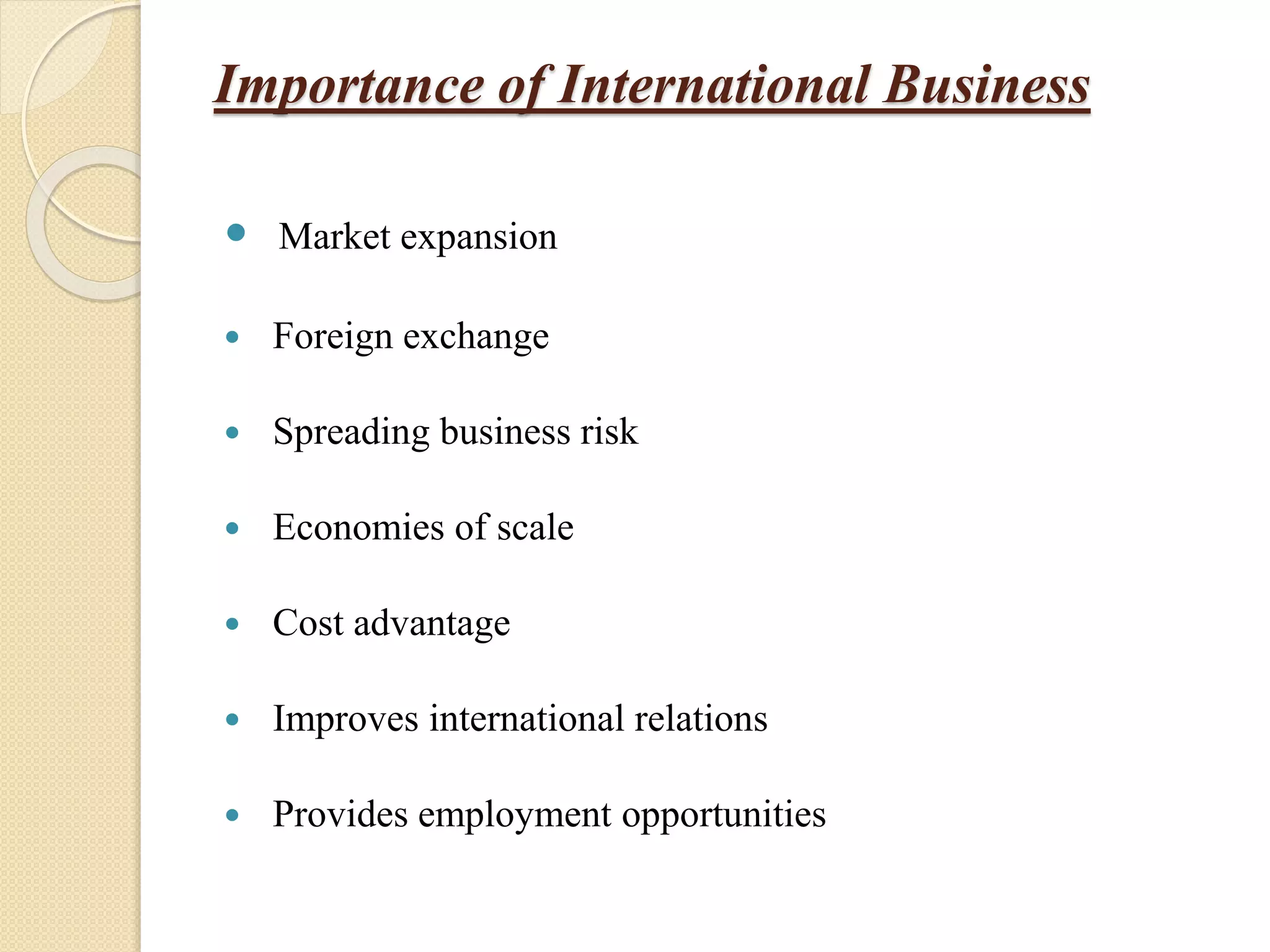 International Business Introduction.pptx | Commodities | Economy