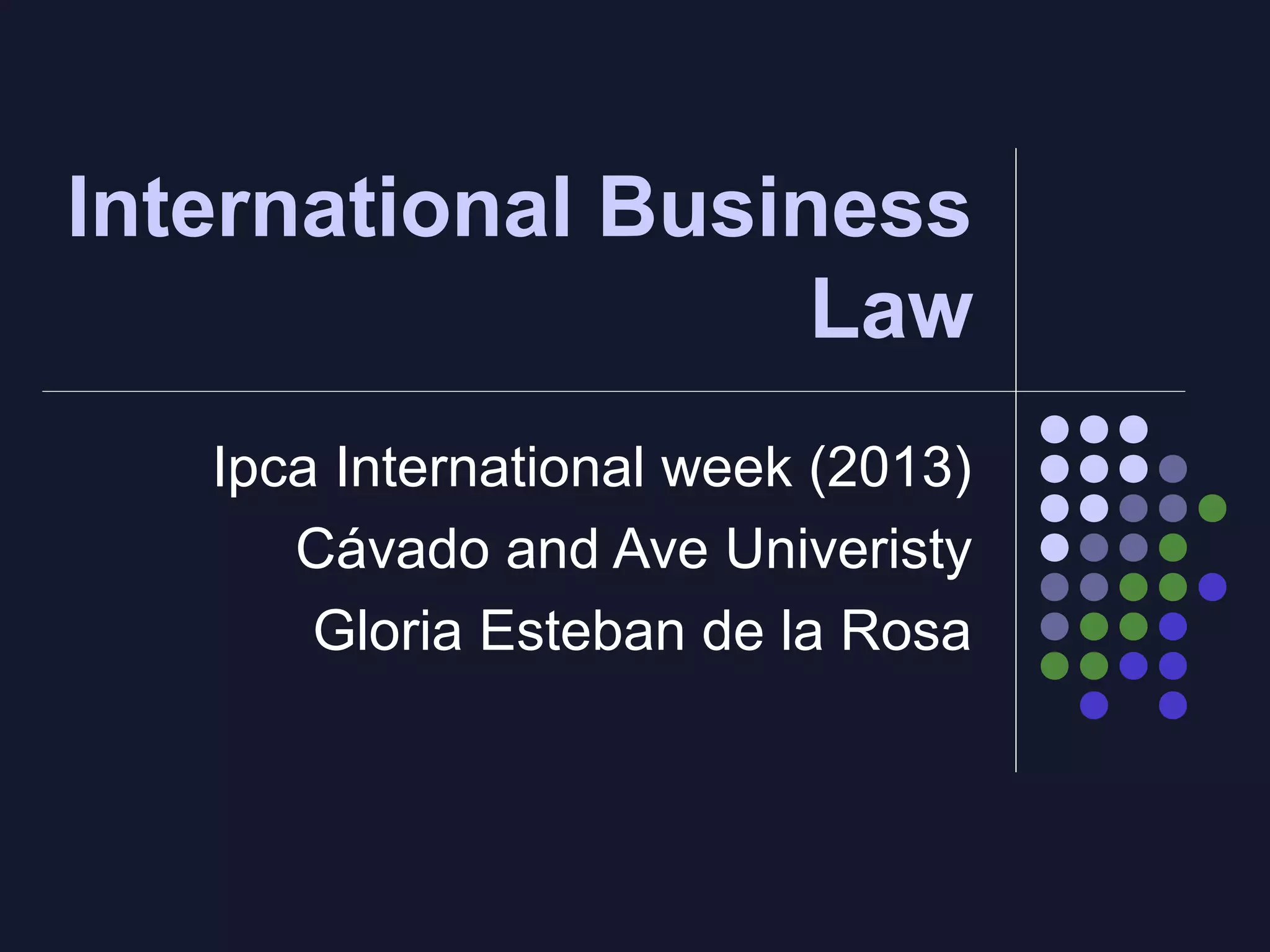 International business law | PPT