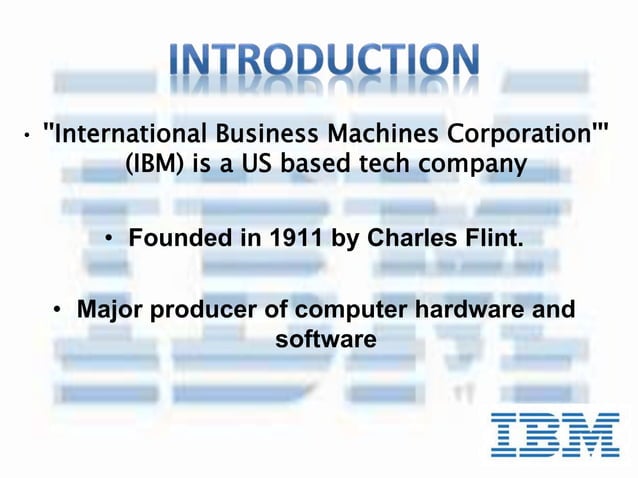 International business machines corporation{IBM} by shabeer ahmad | PPT