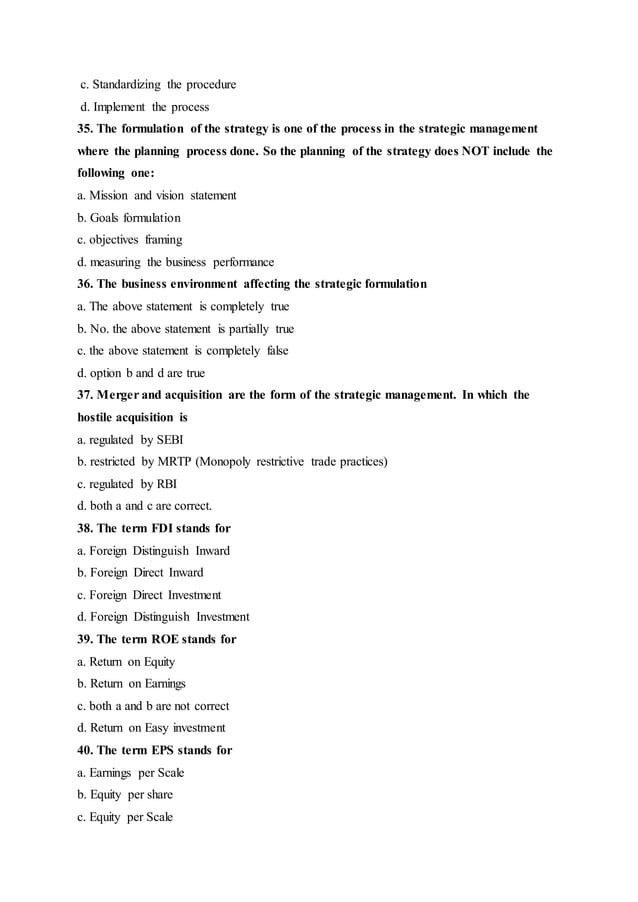 International business management - Model exam november 2020 | DOCX