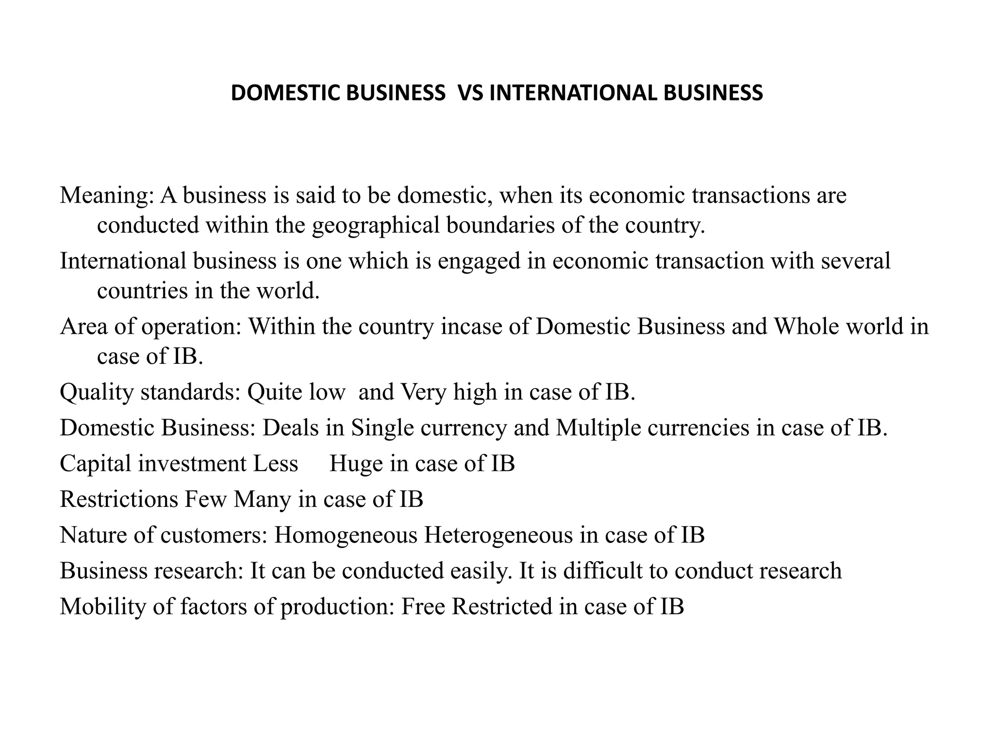 International Business Management Meaning,features,significance,modes ...