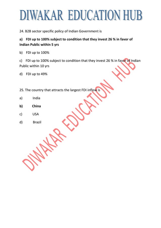 International business MCQ | PDF