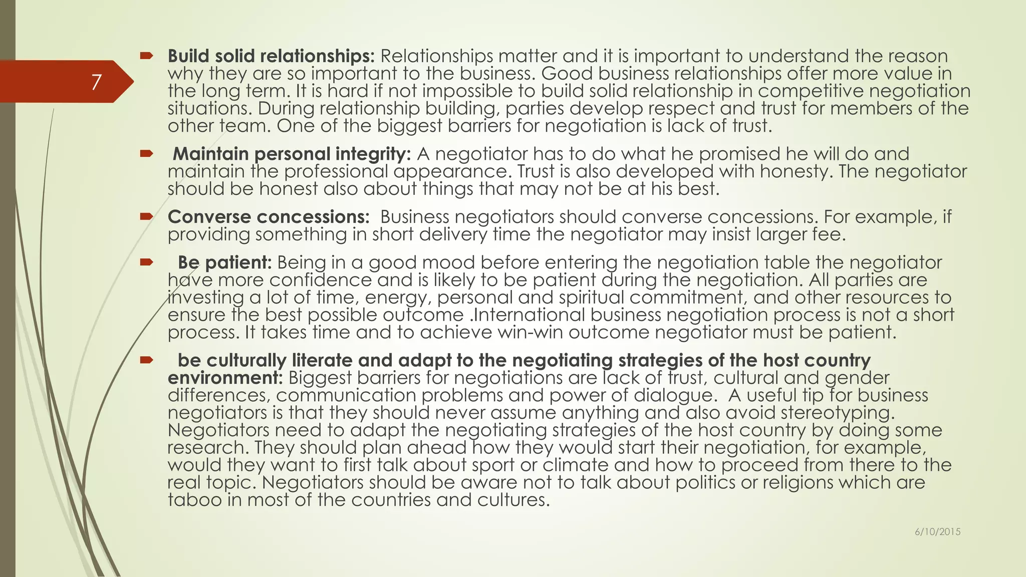 International business negotiations | PPTX