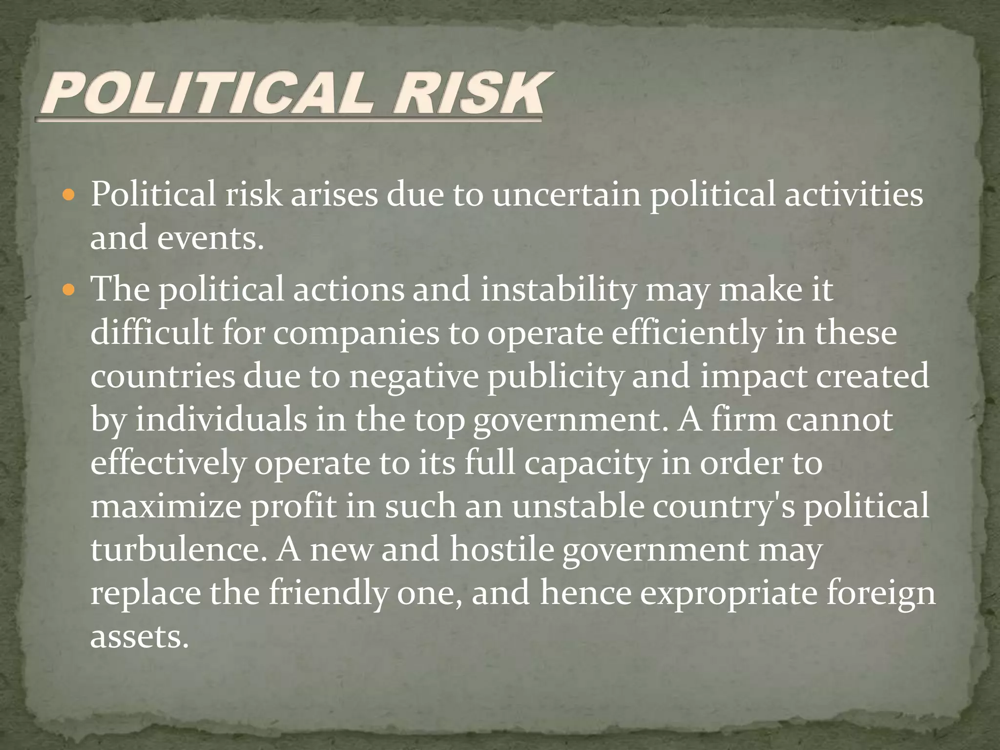 International business risk | PPTX