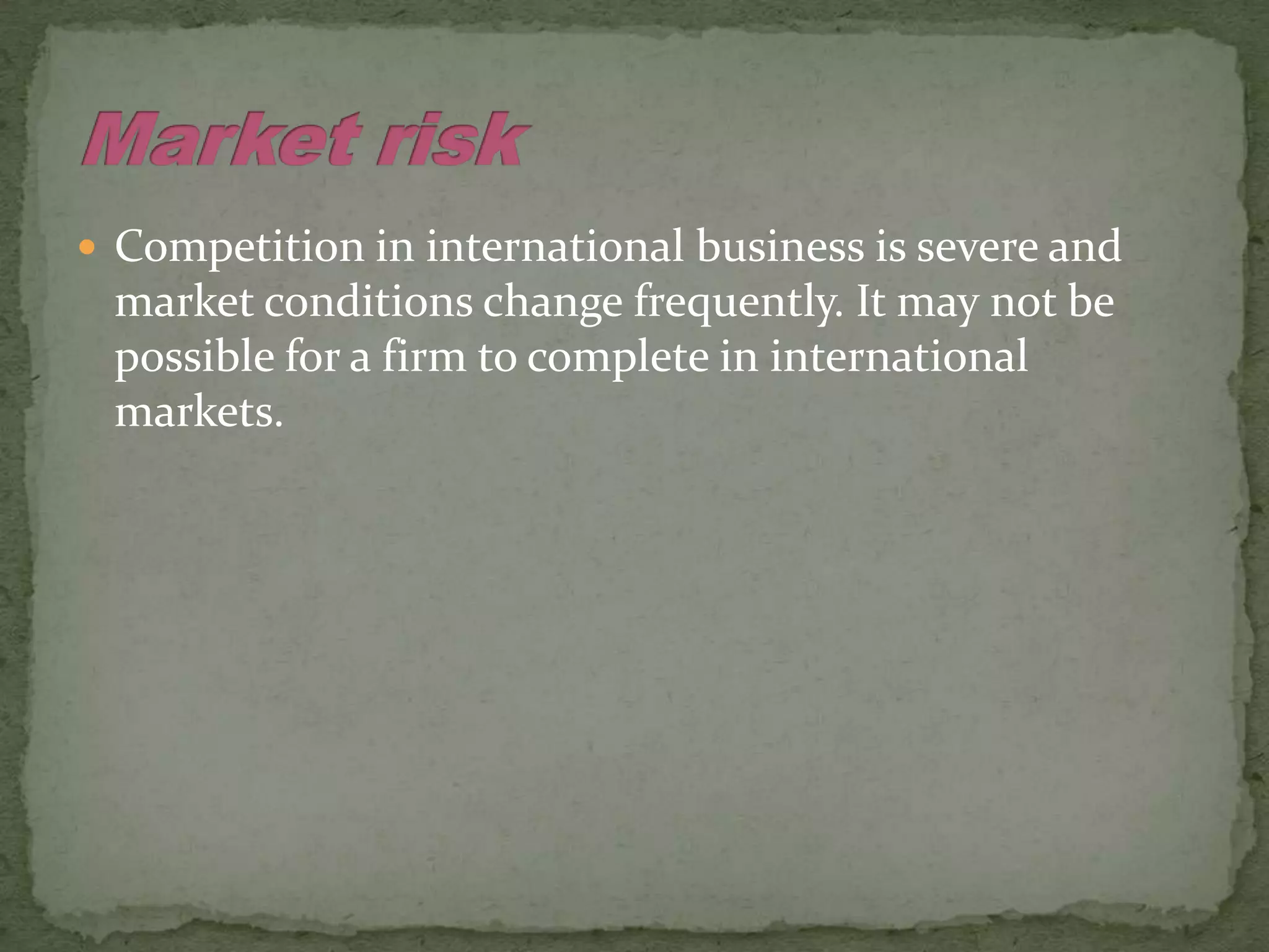 International business risk | PPTX