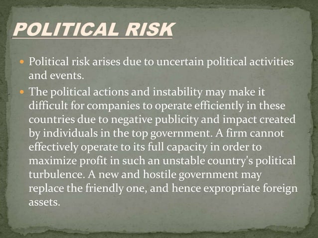 International business risk | PPTX