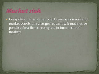 International business risk | PPTX