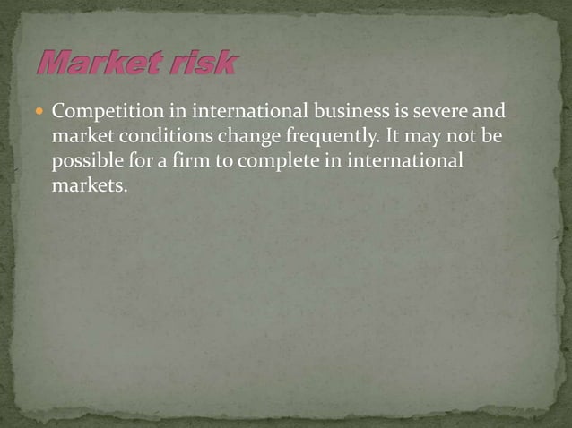 International business risk | PPTX