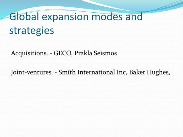 International Business Schlumberger | PPTX | Business | Business and Finance