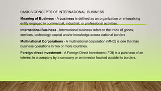 International Business Unit 1.ppt | Commodities | Economy