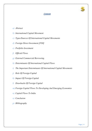 International Capital Movement | DOCX