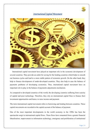 International Capital Movement | DOCX