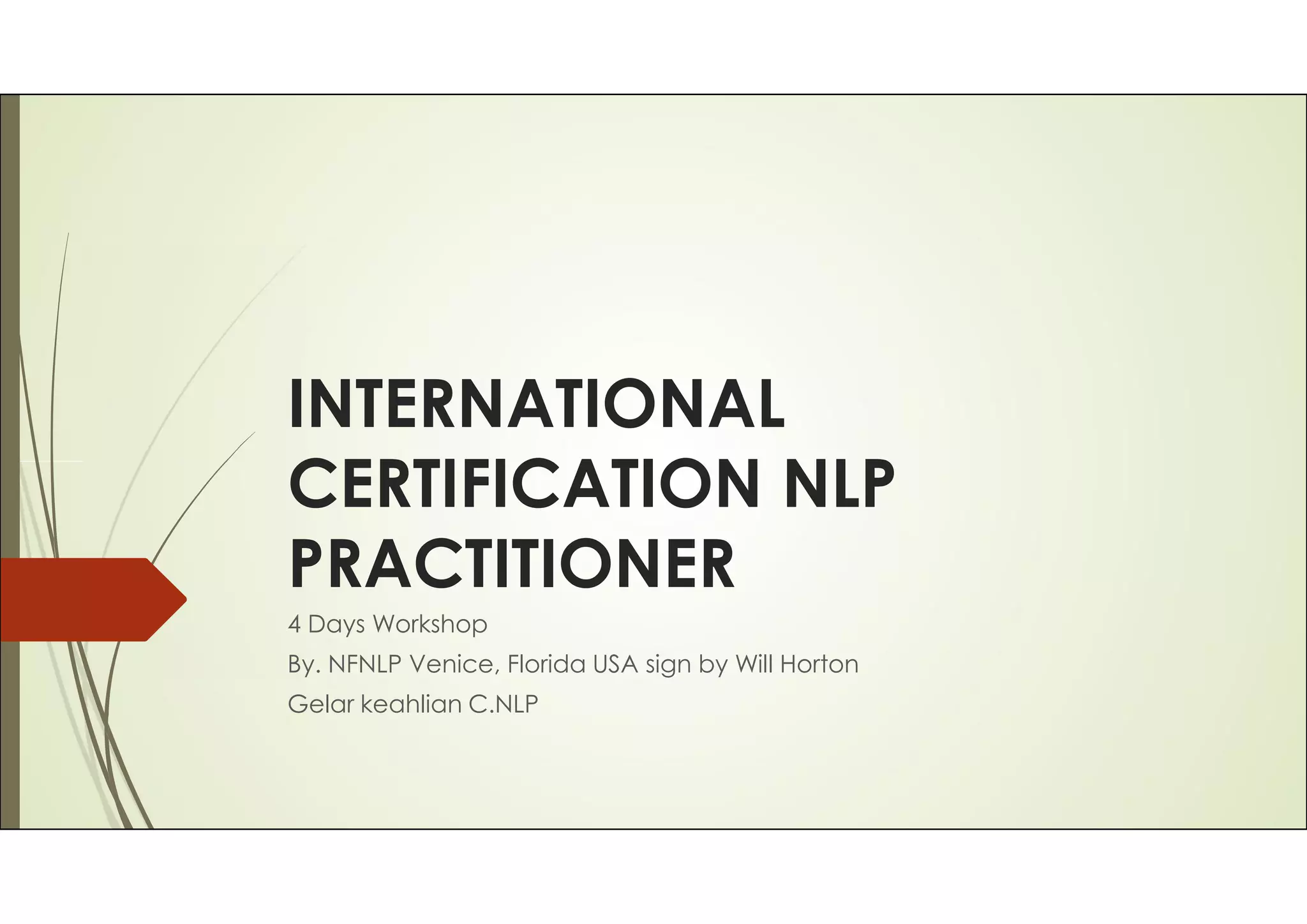 International Certification NLP | PPT