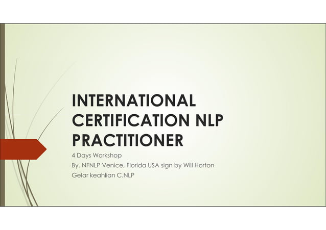 International Certification NLP | PDF