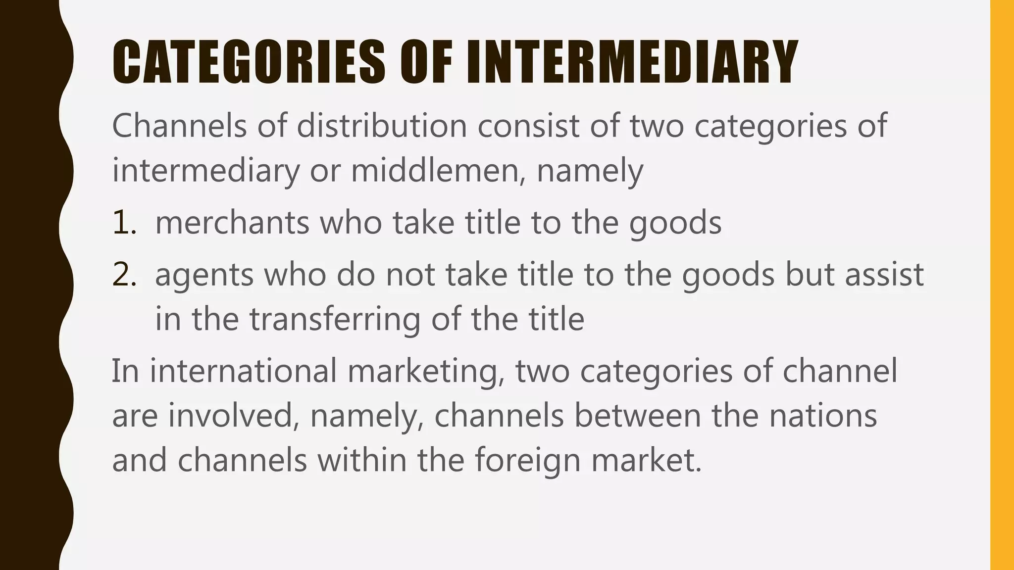 International channel of distribution | PPTX