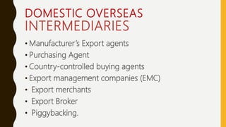 International channel of distribution | PPTX