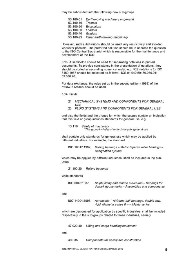 International Classification for Standards (Material Classification and ...