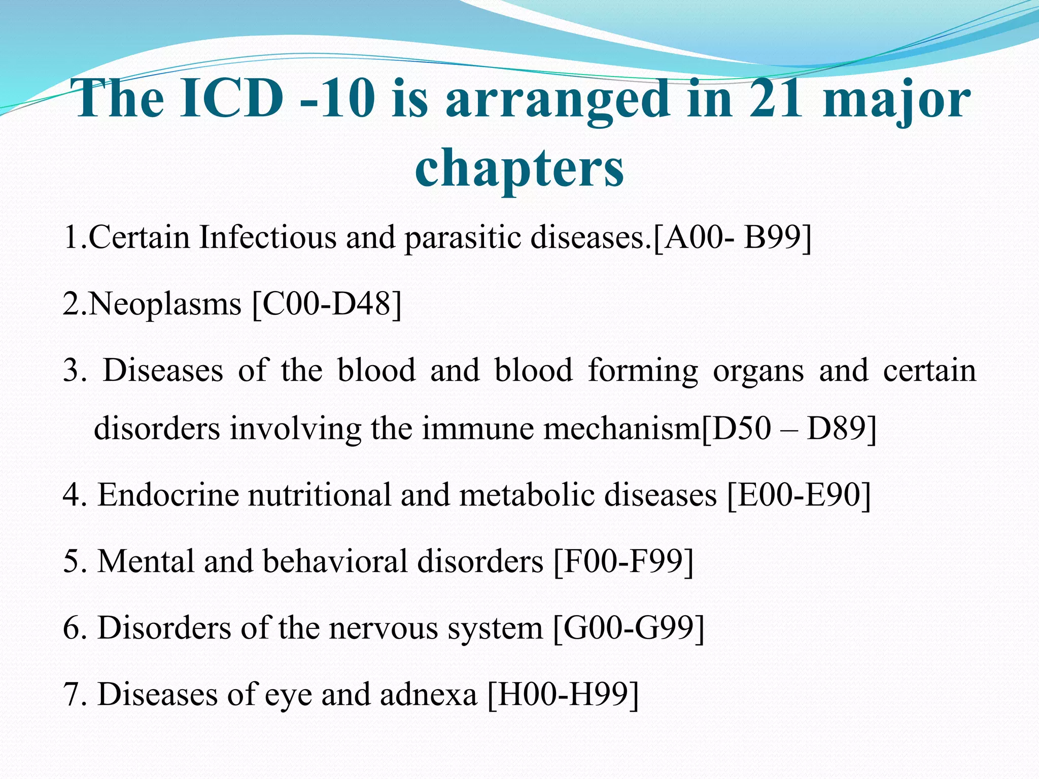 International classification of disease | PPTX