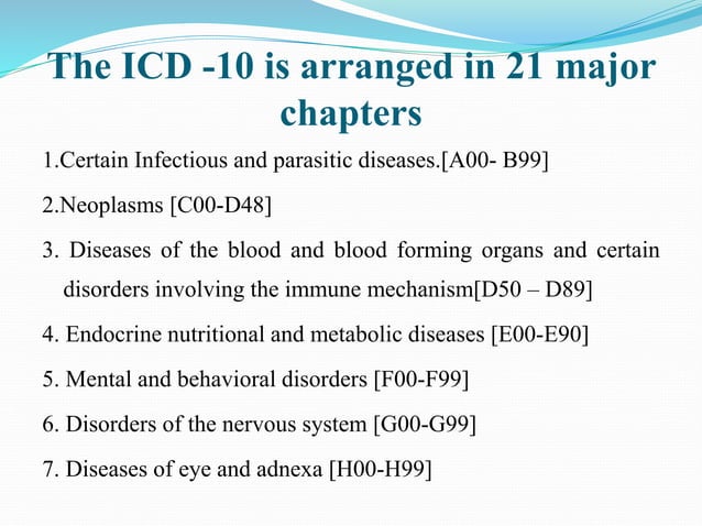 International classification of disease | PPTX | Infectious Diseases ...