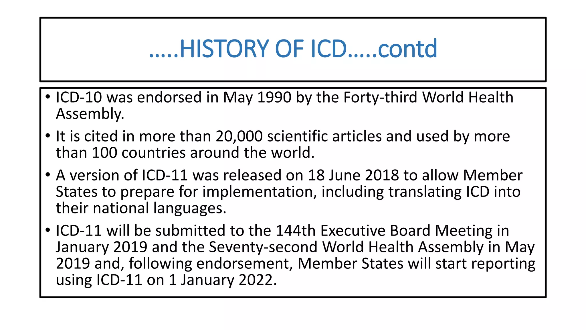 International classification of diseases | PPTX