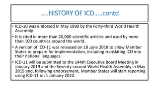 International classification of diseases | PPTX