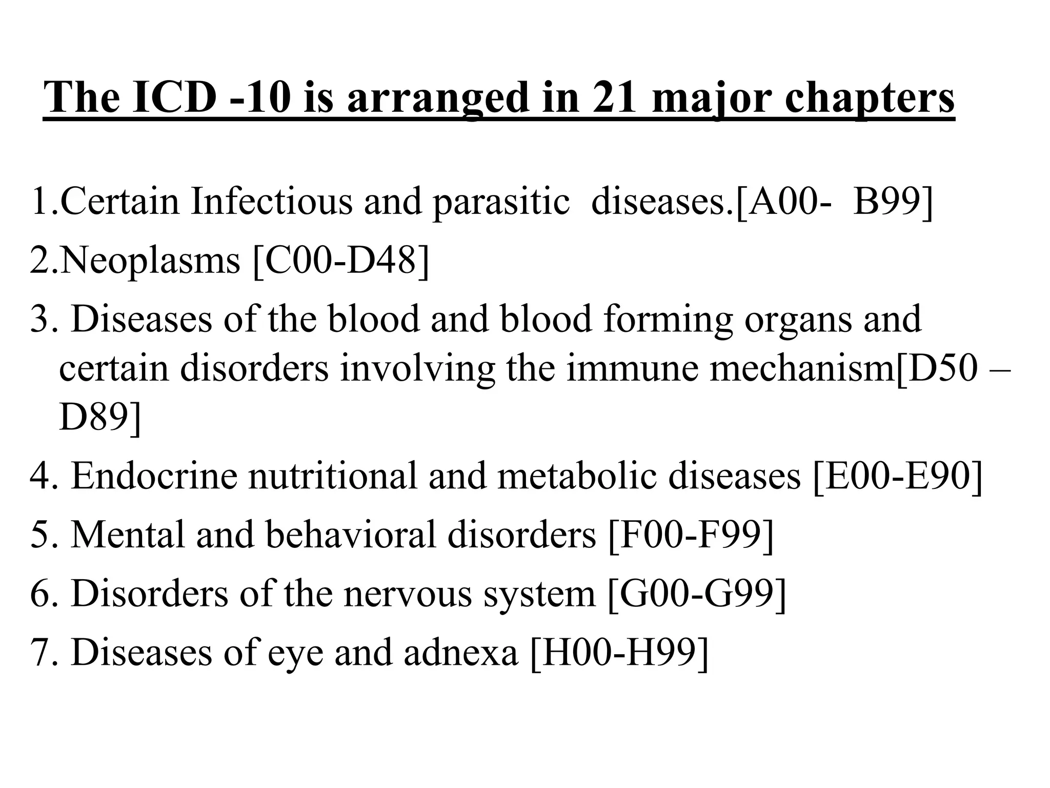 International classification of diseases all | PPTX