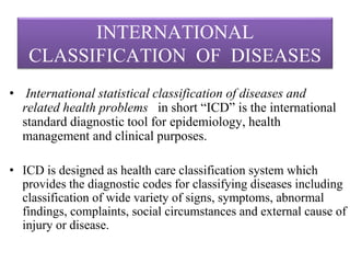 International classification of diseases all | PPTX