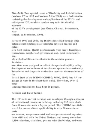 International Classification of Functioning, Disability and He.docx