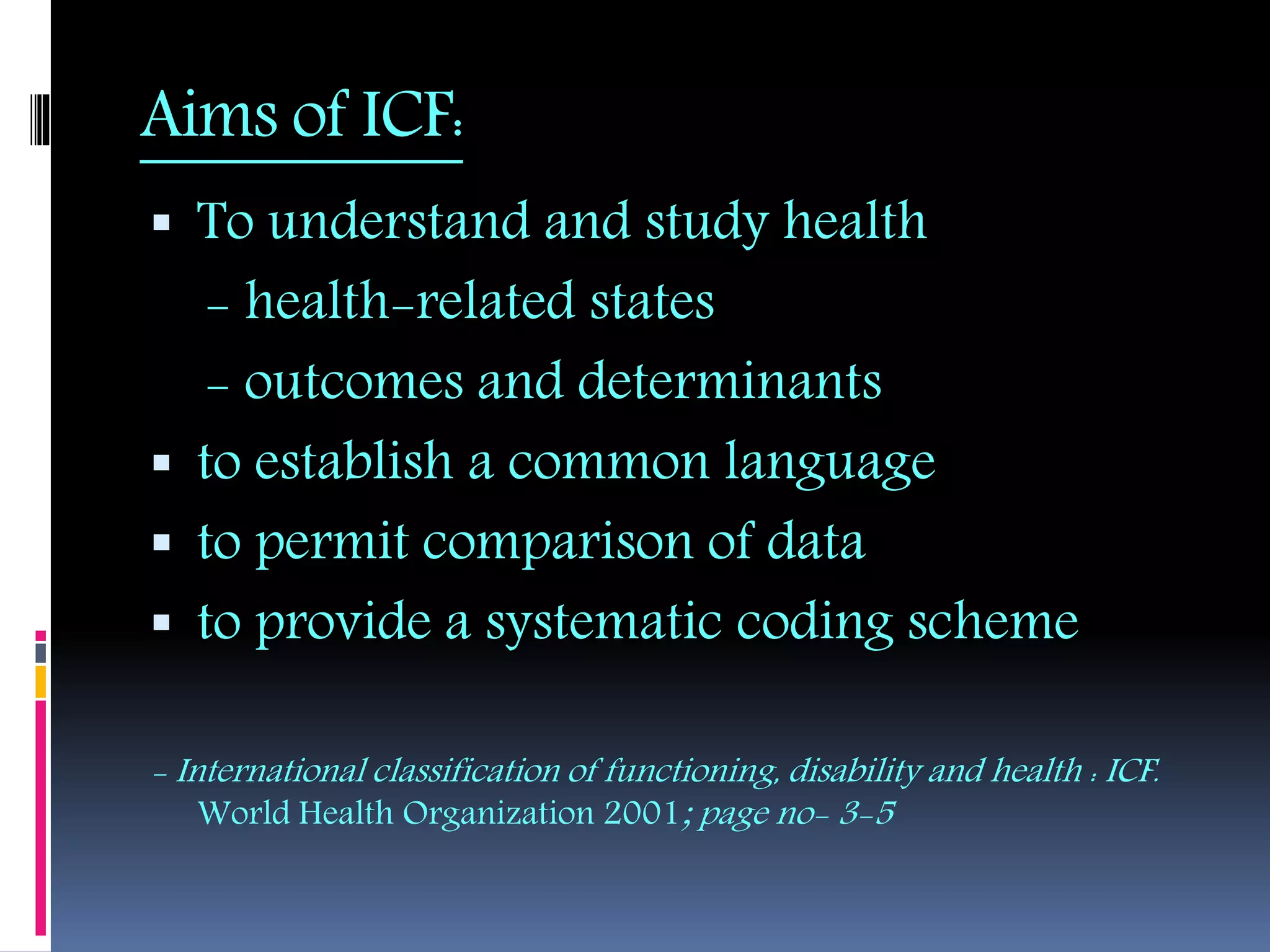 International classification of functioning, disability and health | PPTX