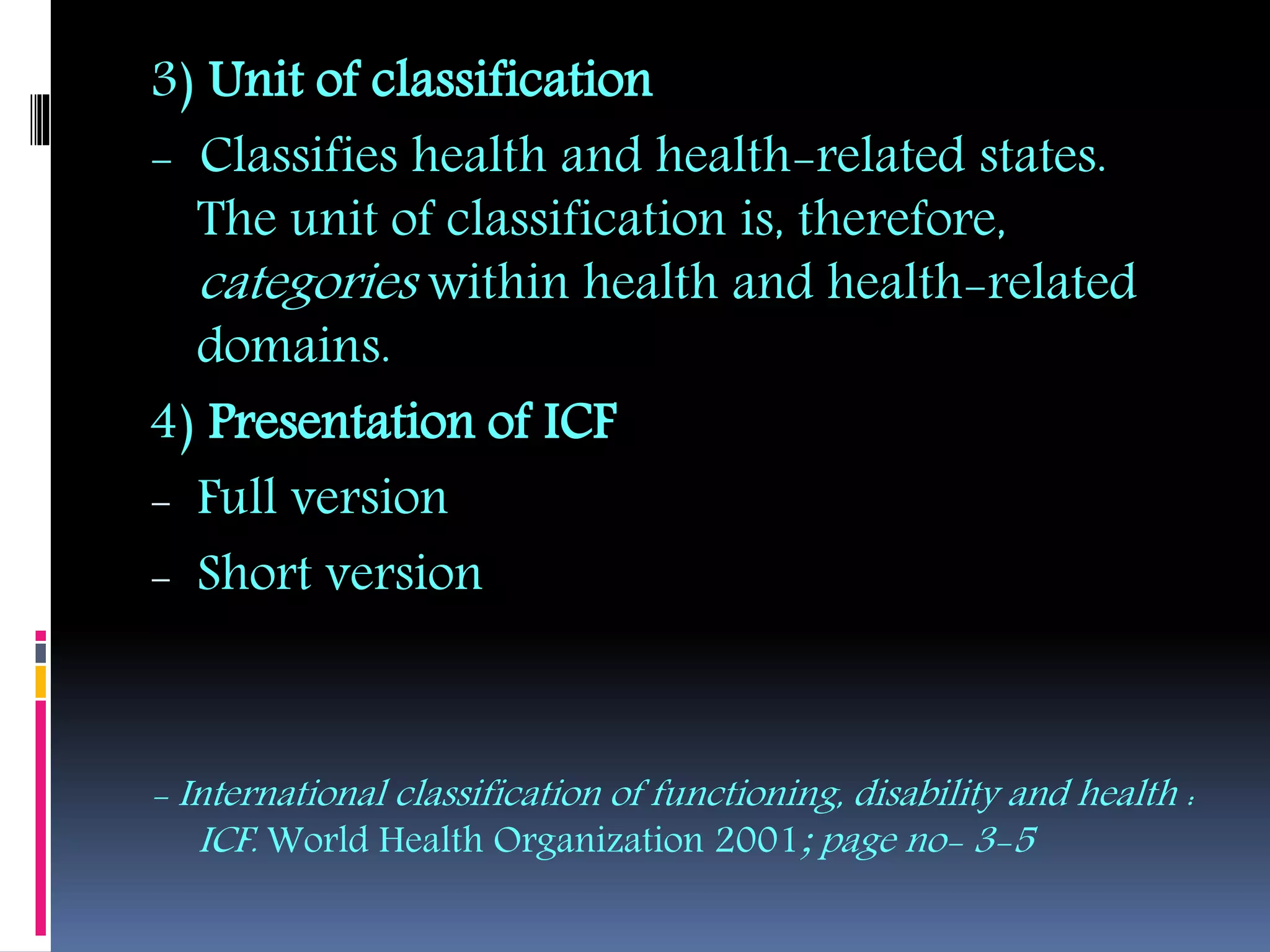 International classification of functioning, disability and health | PPTX