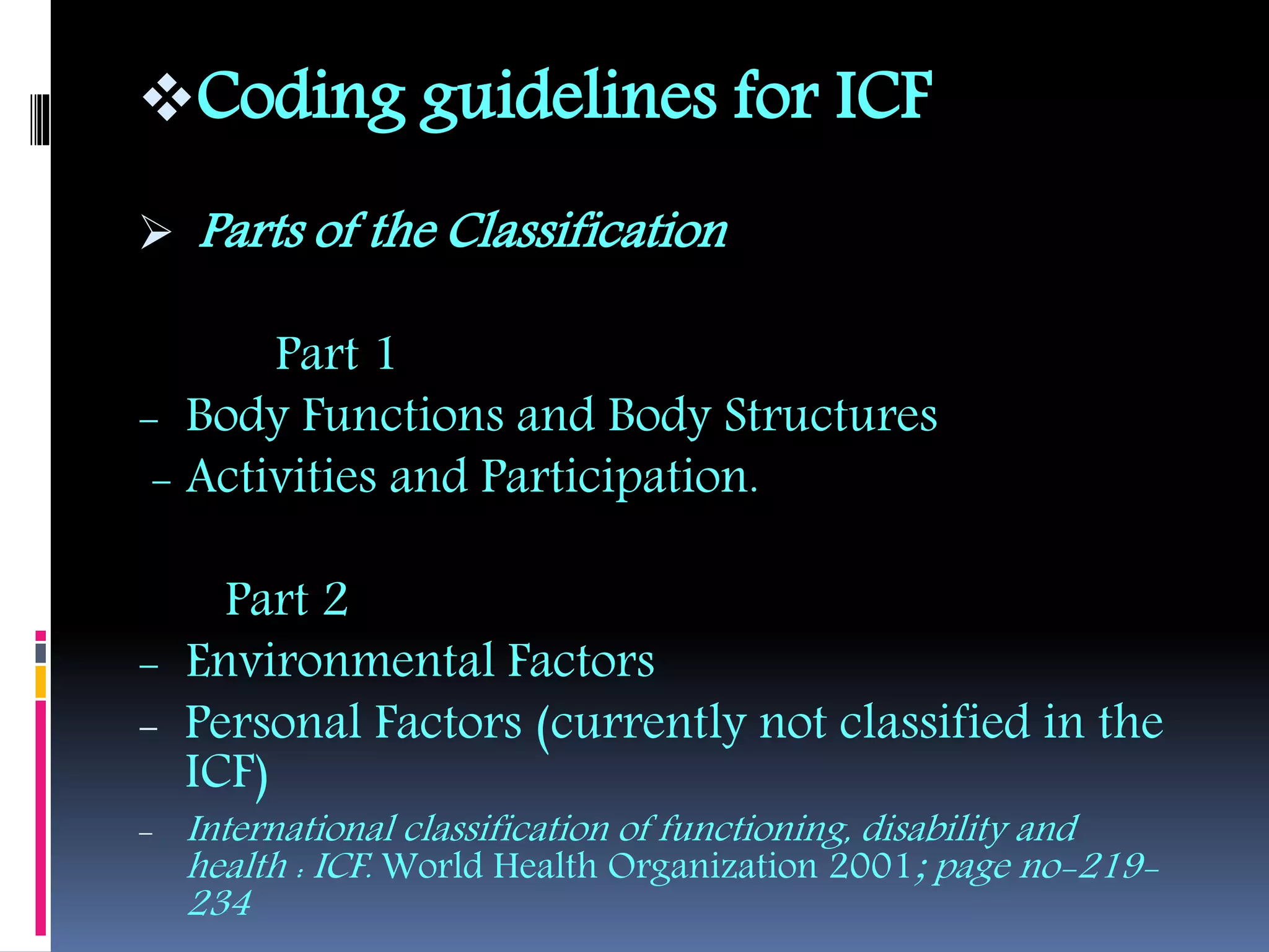 International classification of functioning, disability and health | PPTX