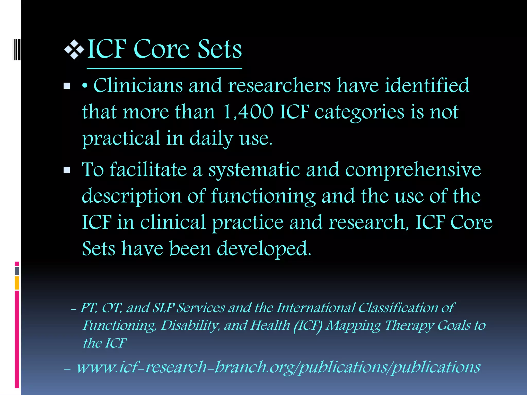 International classification of functioning, disability and health | PPTX