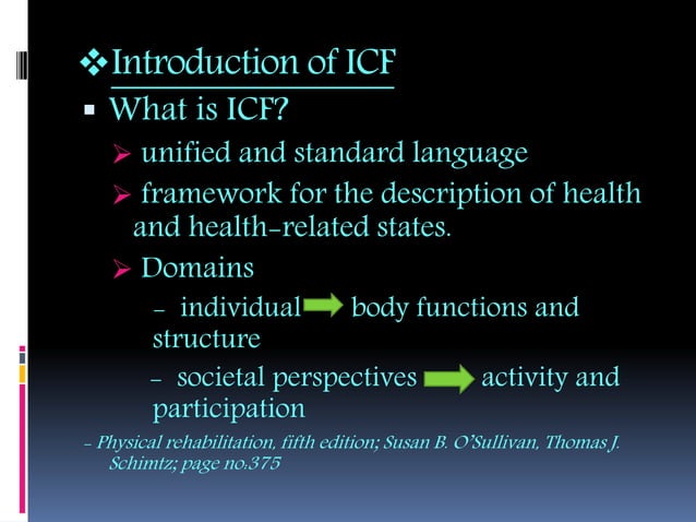 International classification of functioning, disability and health | PPTX