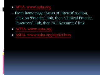 International classification of functioning, disability and health | PPTX