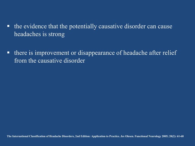 International classification of headache disorders changes in ichd2 | PPTX