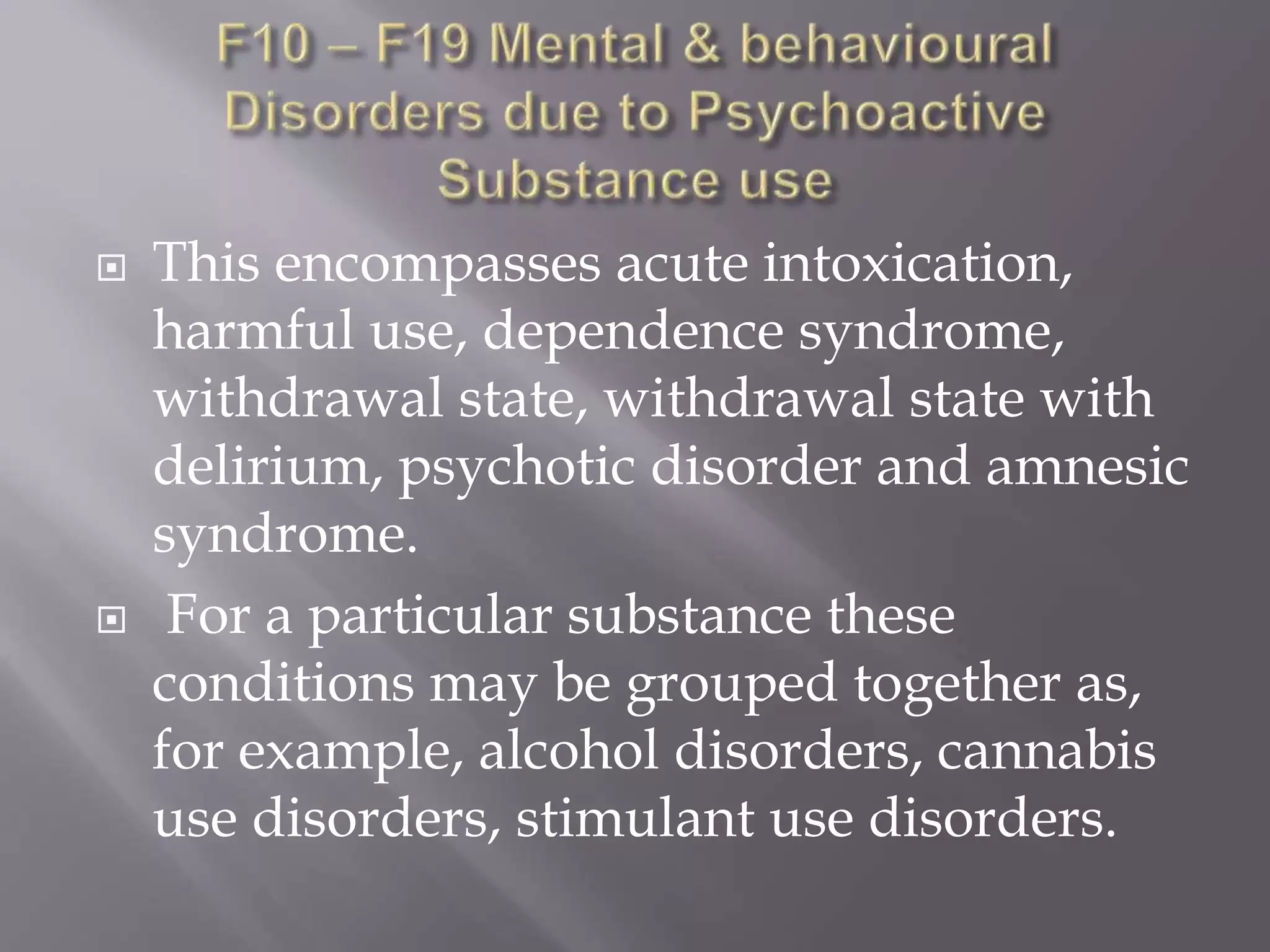 International classification of mental disorders | PPTX