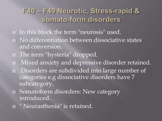 International classification of mental disorders | PPTX