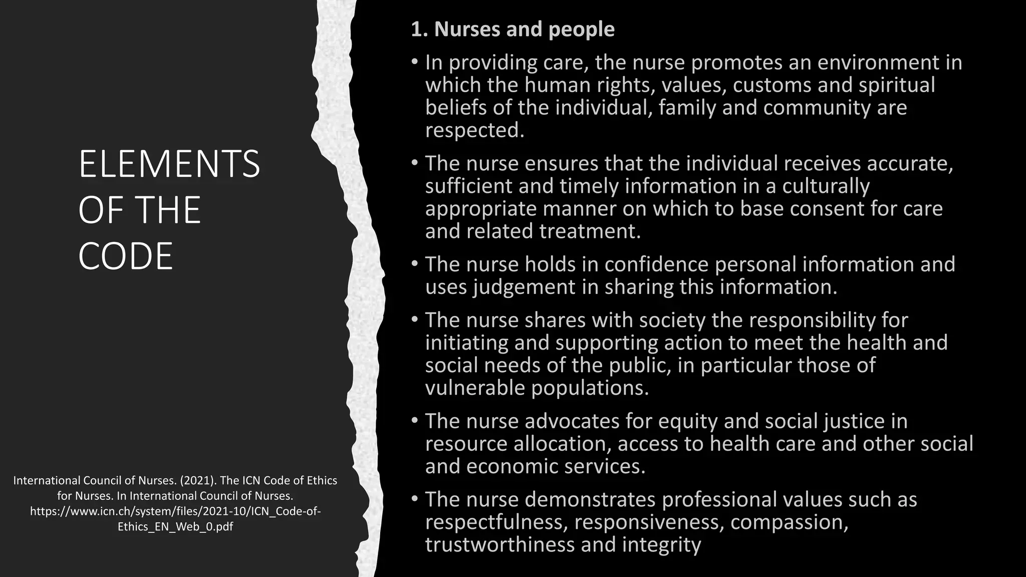 International Code of Ethics for Nurses | PPTX
