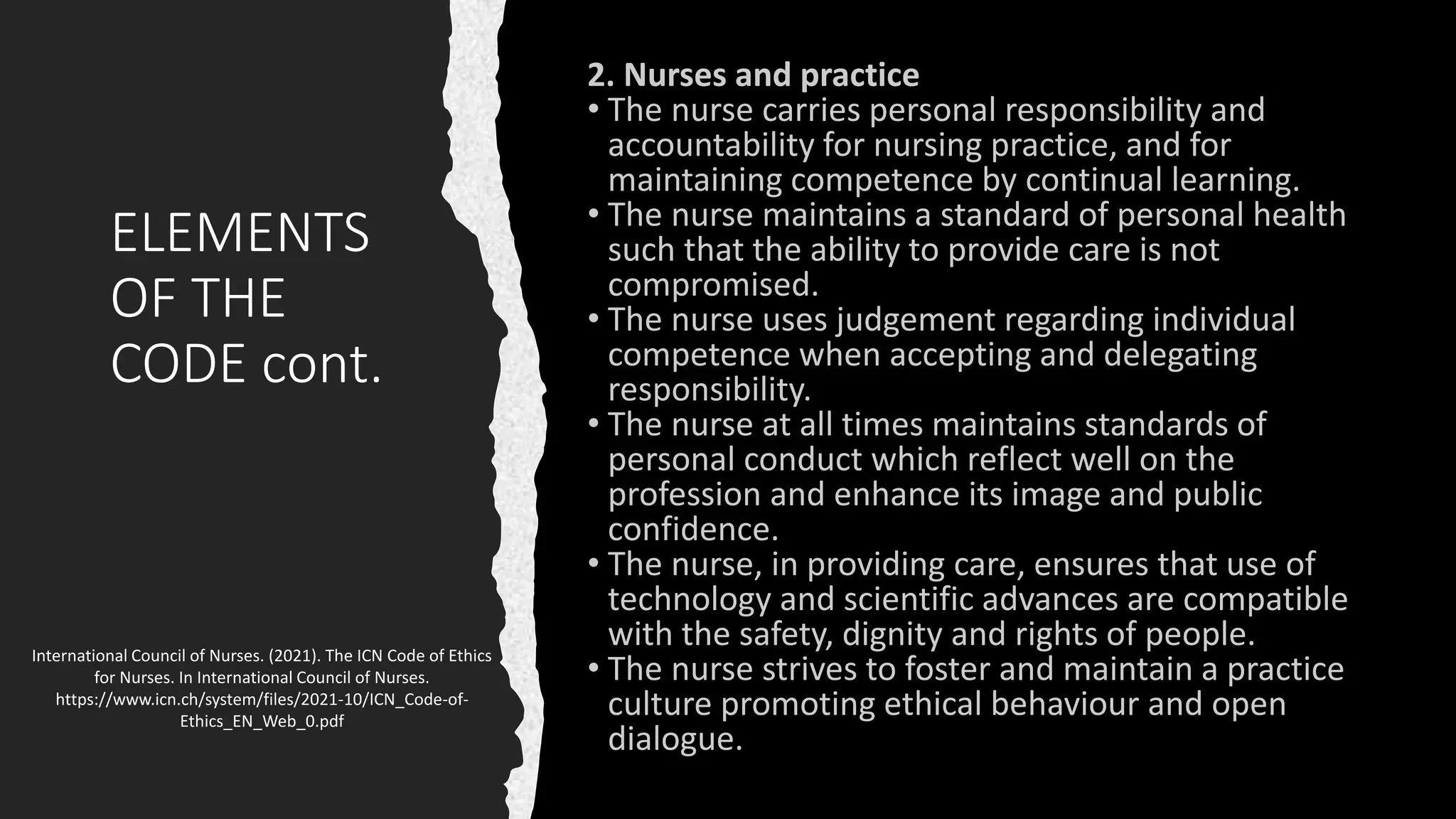International Code of Ethics for Nurses | PPTX