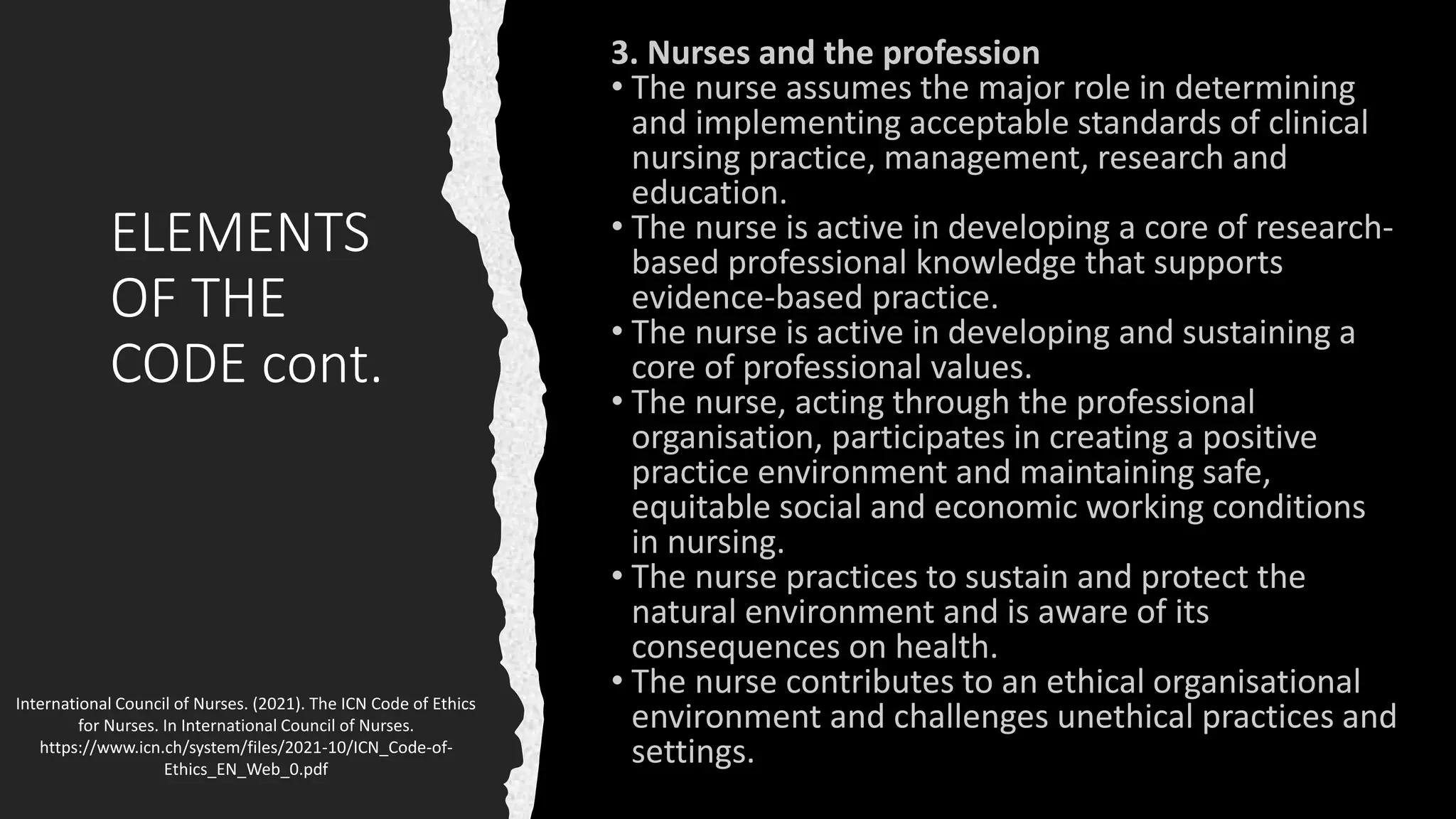 International Code of Ethics for Nurses | PPTX