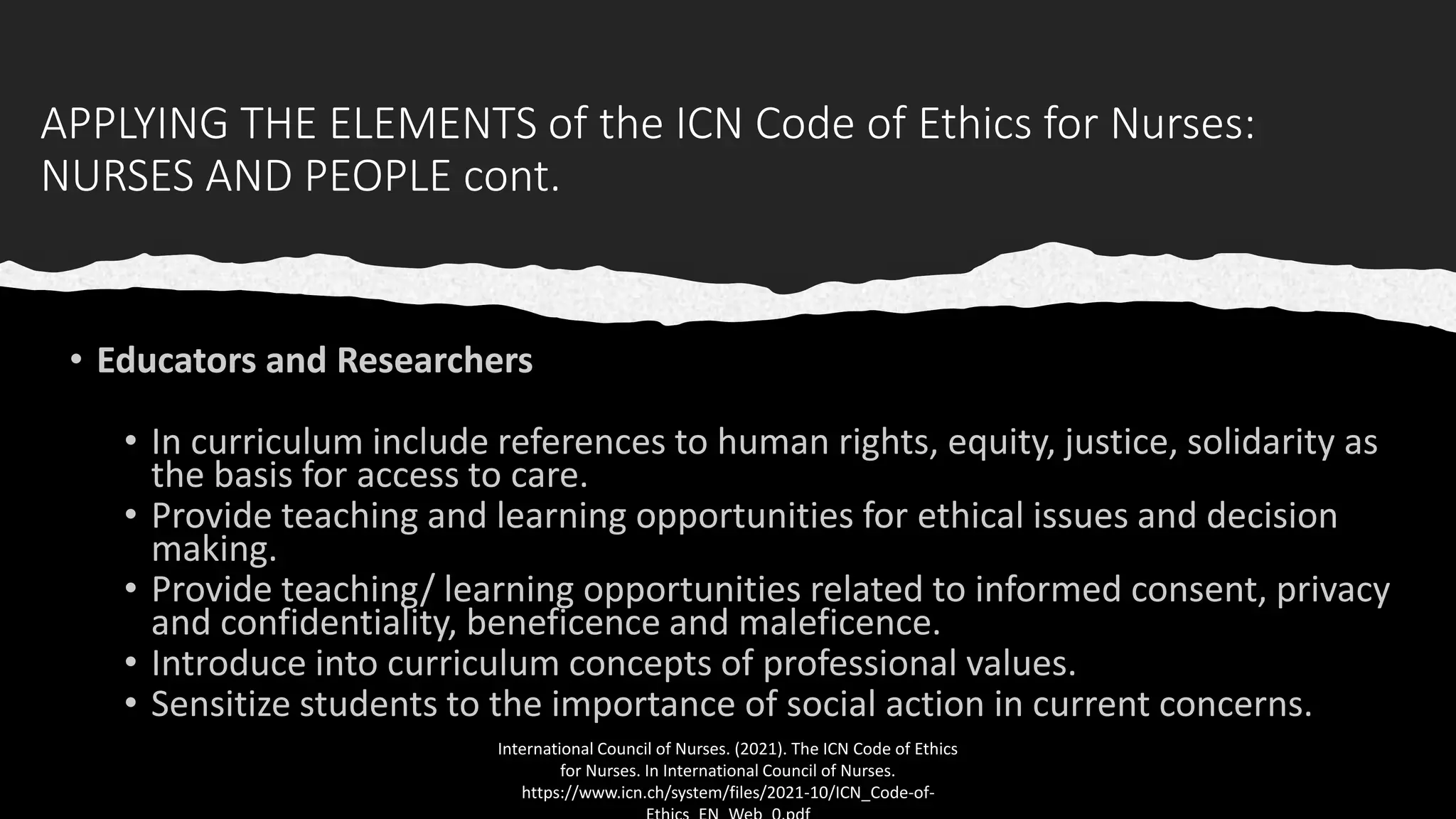 International Code of Ethics for Nurses | PPTX