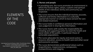 International Code of Ethics for Nurses | PPTX