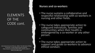 International Code of Ethics for Nurses | PPTX