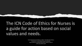 International Code of Ethics for Nurses | PPTX